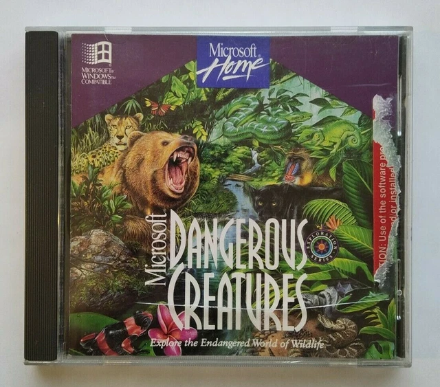 MICROSOFT HOME DANGEROUS Creatures PC CD-ROM Game 1994 Original $15.60 ...