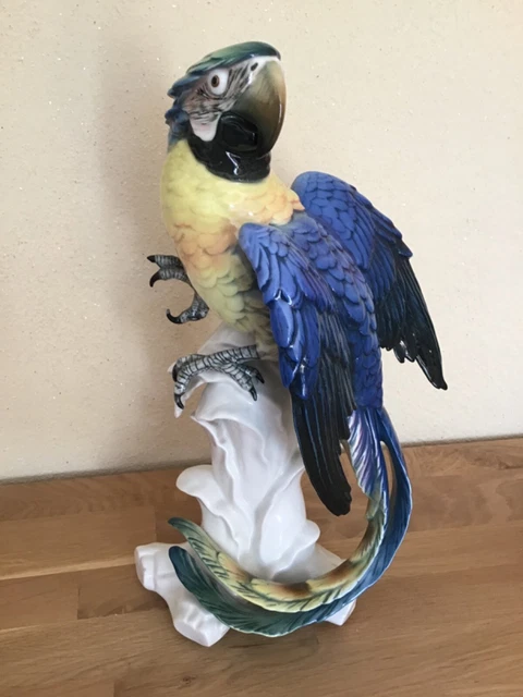 KARL ENS SCHÖNE Papagei Porzellan Figur Ca. 32,5 Cm EUR 253,88 ...