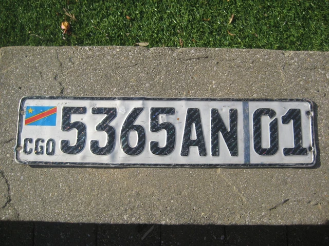 PLAQUE D'IMMATRICULATION RARE République Du Congo Drapeau Graphique ...