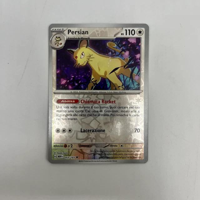 CARD POKEMON PERSIAN Doesn'T Common Reverse (It) 053-165 Pokemon 151 LP ...