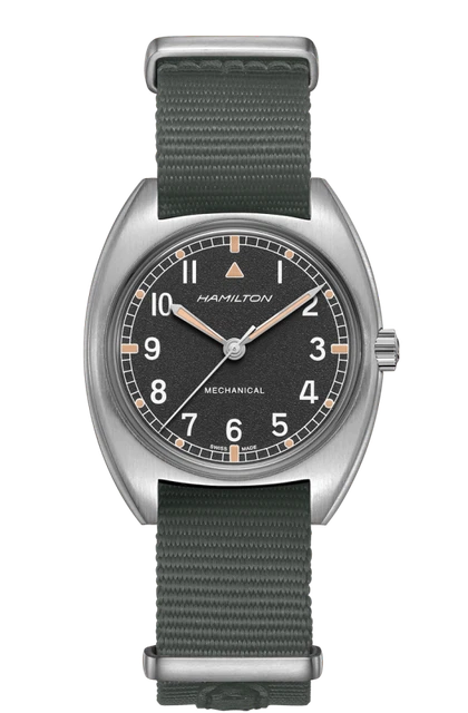 HAMILTON KHAKI AVIATION Pilot Pioneer Mechanical Black Dial Men Watch ...