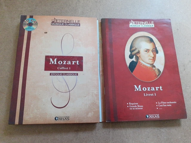 COFFRET, LOT DE 10 CD MOZART, ETERNELLE MUSIQUE CLASSIQUE Complet TBE ...