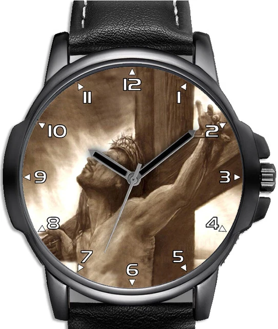JESUS CHRISTON CROSS Christian Unique Unisex Beautiful Wrist Watch UK ...