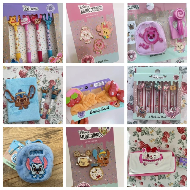 PRIMARK DISNEY MUNCHLINGS stitch marie pins Stationary pen gift set ...