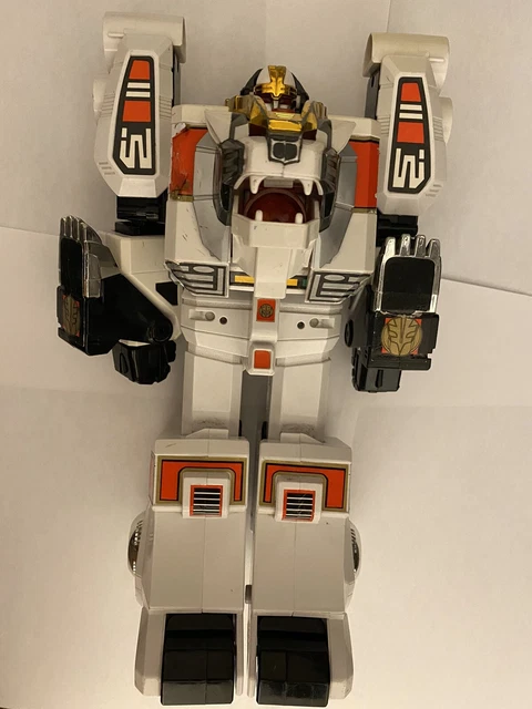 MIGHTY MORPHIN POWER Rangers White Tigerzord Deluxe Megazord Figure DX ...