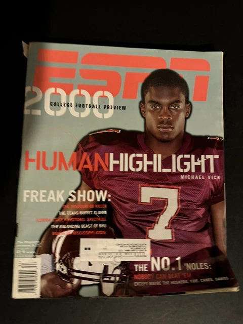 ESPN MAGAZINE AUGUST 2000 Michael Vick College Football Preview £7.13 ...