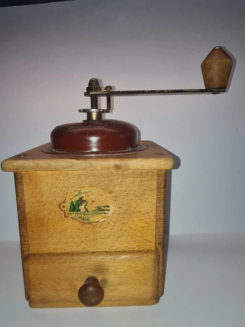 ANTIKE ALTE KAFFEEMÜHLE-SCHWARZWALZ-HOLZ -Metall- Kurbel-Schublade EUR 6,99 - PicClick DE
