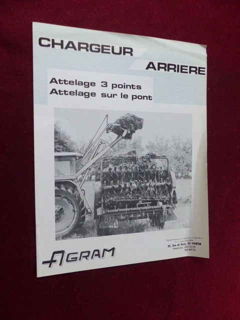 AGRICULTURAL CATALOG PROSPECTUS: AGRAM Rear Charger £3.14 - PicClick UK