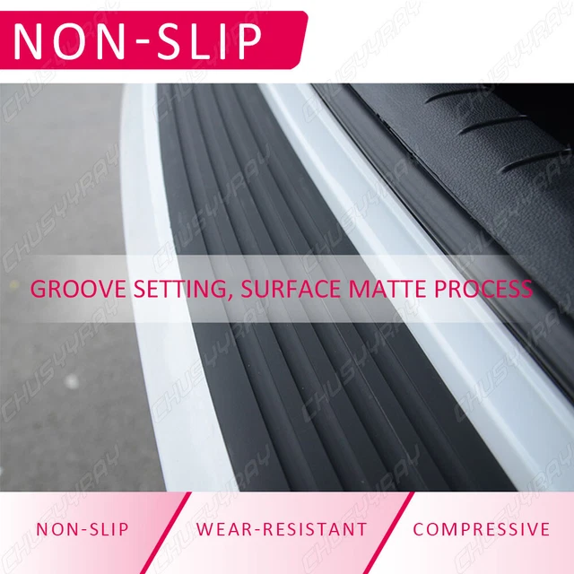 RUBBER CAR REAR Bumper Protector Trim Strip Trunk Sill Guard Scratch ...
