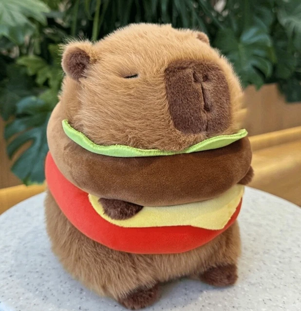 CAPYBARA BURGER PLUSH, Cute Capybara Burger Plush Hamburger Capybara ...