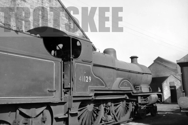 LARGER NEGATIVE BR British Railways Steam Loco 41129 Class 4P-A c1950s ...
