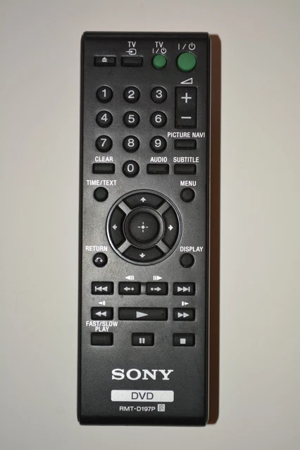 GENUINE SONY RMT-D197P Remote Control | For Sony DVD DVP-SR120 DVP ... GENUINE SONY RMT-D197P Remote Control | For Sony DVD DVP-SR120 DVP ...