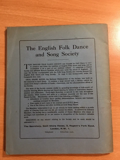 RARE - JOURNAL of the English Folk Dance and Song Society, vol 3 issue ... RARE - JOURNAL of the English Folk Dance and Song Society, vol 3 issue ...