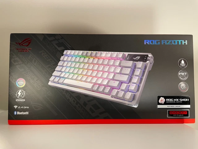 ASUS ROG AZOTH Wireless Mechanical Gaming Keyboard - White - NX Red ...