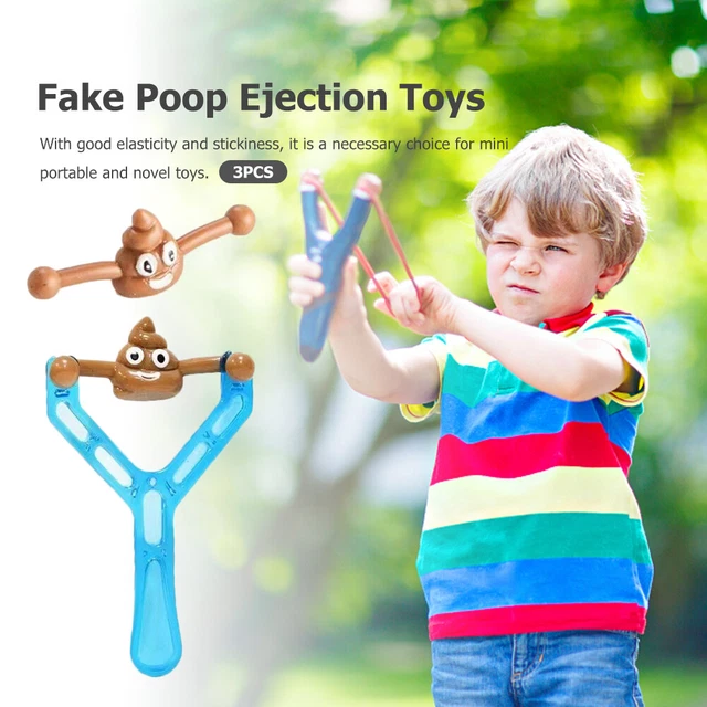 MINI POOP EJECTION Toy Elastic Plastic Fake Poo Launcher for Children ...