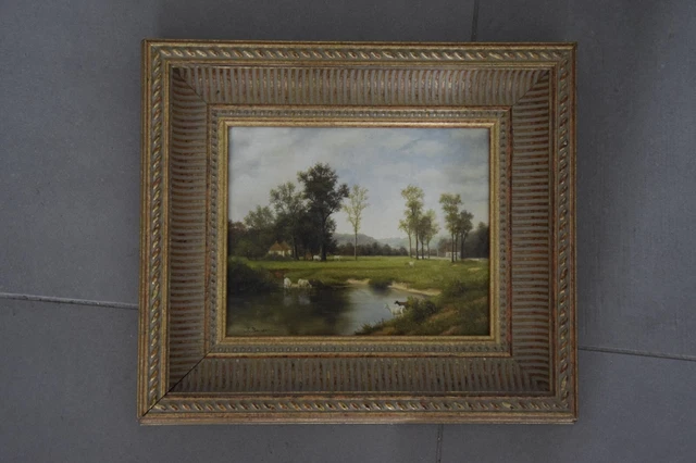 TABLEAU DE J.BAUER - Huile sur panneau - 25cm x 19cm - Signé EUR 390,00 ...
