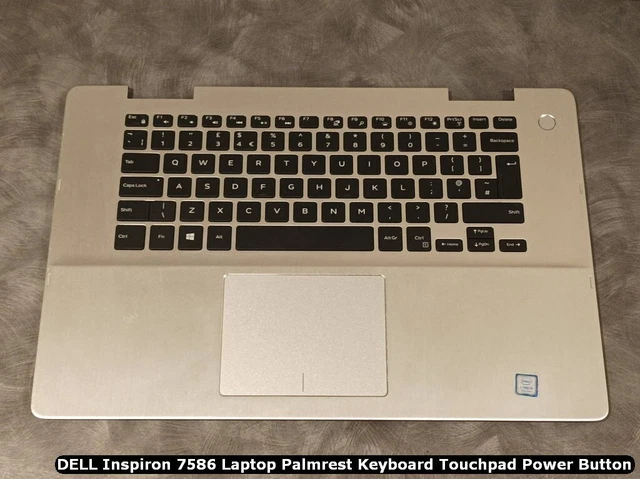 GENUINE DELL INSPIRON 7586 Laptop Palmrest Keyboard Touchpad Power ...