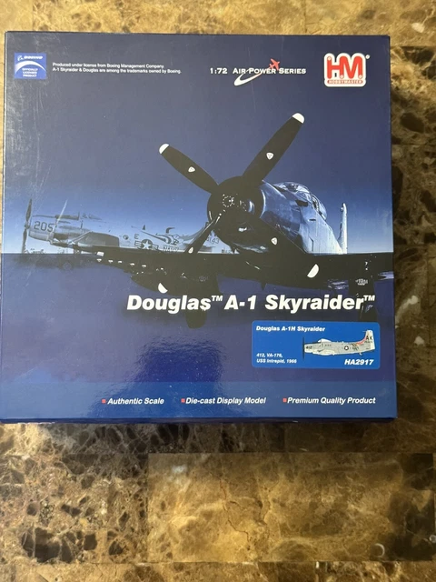 HOBBY MASTER DOUGLAS A-1H Skyraider 412 VA-176 USS Intrepid 1966 HA2917 ...