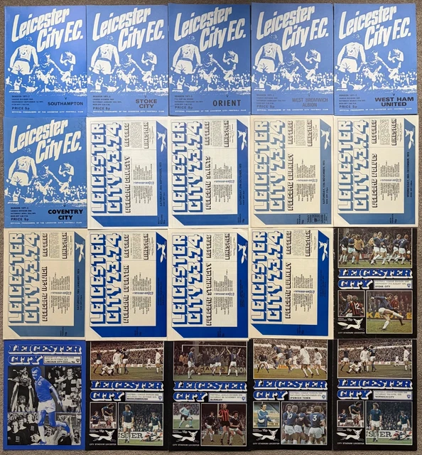 LEICESTER CITY EARLY 1970s HOME FOOTBALL PROGRAMME COLLECTION ...
