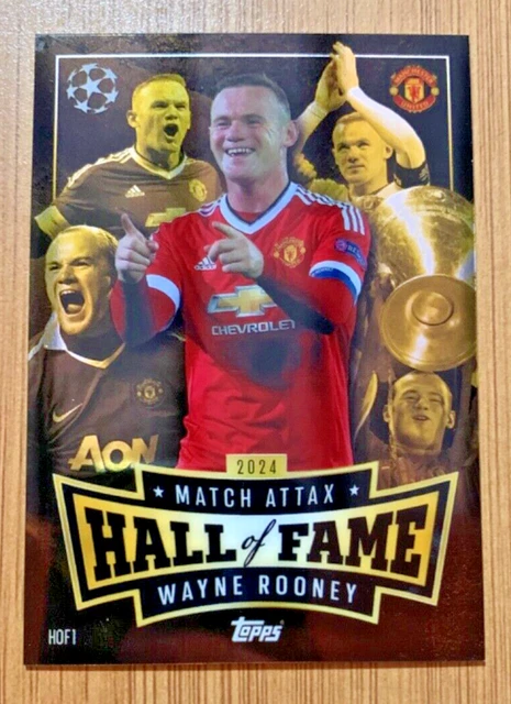 MATCH ATTAX 2024/25 Hall Of Fame Chrome Wayne Rooney - Manchester ...