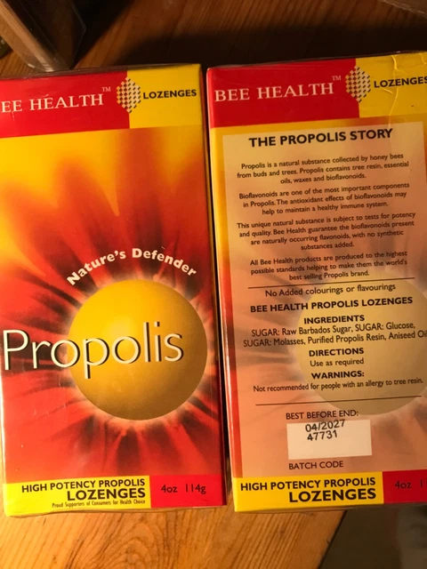 BEE HEALTH HIGH Potency Propolis Lozenges 114g X 4packs BB 4/2027 £15. ...