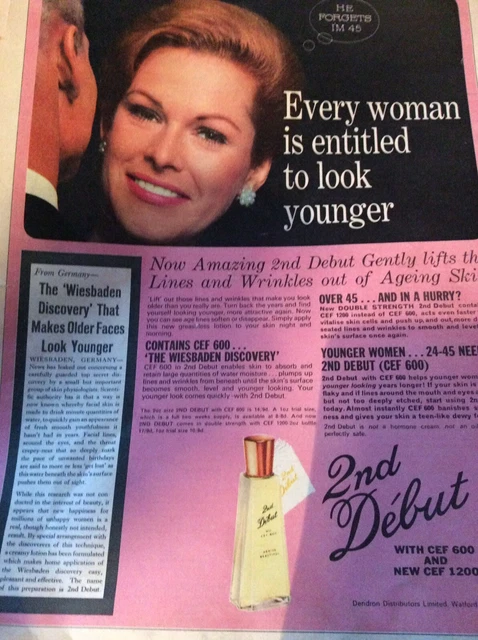 SA10 EPHEMERA 1967 Picture Advert Folded 2nd Debut Every Woman Is ...