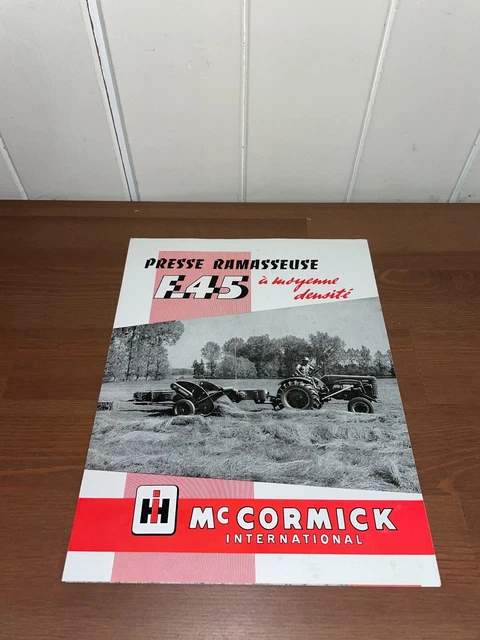 BROCHURE PROSPEKT PROSPECTUS PRESSE MC CORMICK-IH F.45 tracteur-john deere-claas EUR 9,99 ...