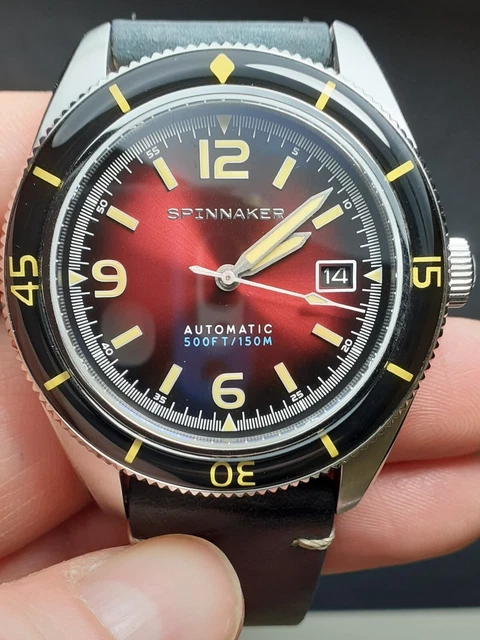 SPINNAKER FLEUSS OXBLOOD, 43mm Dive Watch. Full Set. Excellent ! £115. ...