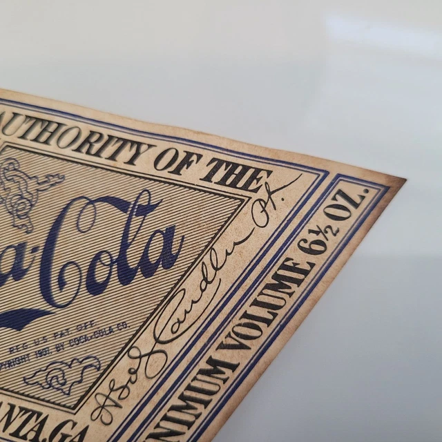 OLD COCA COLA Diamond Shape Bottle Label For Straight side Coke Bottles ...