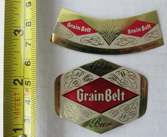 VINTAGE GRAIN BELT Golden Neck Label Set (Inv34866) $4.95 - PicClick CA