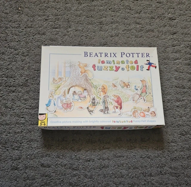 VINTAGE, BEATRIX POTTER, Peter Rabbit, Laminated Fuzzy Felt Childrens ...