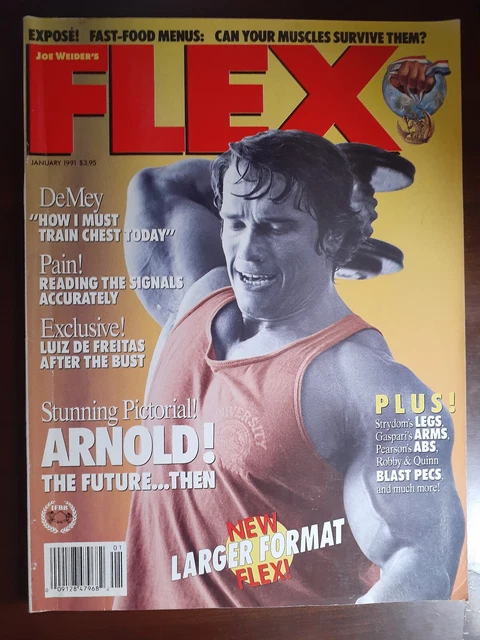 FLEX BODYBUILDING MAGAZINE ARNOLD SCHWARZENEGGER January 1991 Berry ...
