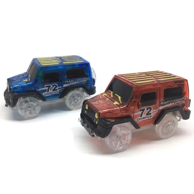 FLASHING INERTIA POWER Electronic Car Toy Light Up Cars Track Car Race ...