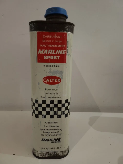 ANCIEN BIDON HUILE Marline Sport No Vespa Oil Garage Shell Solex 2 ...