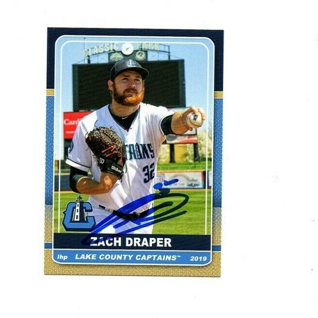 CARTE D'ÉQUIPE SIGNÉE Zach Draper dédicacée 2019 Lake County Captains d EUR 6,67 - PicClick FR