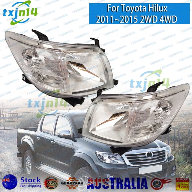 LH+RH PAIR HEAD Light Lamp For Toyota Hilux 2011~2015 2WD 4WD Ute ...