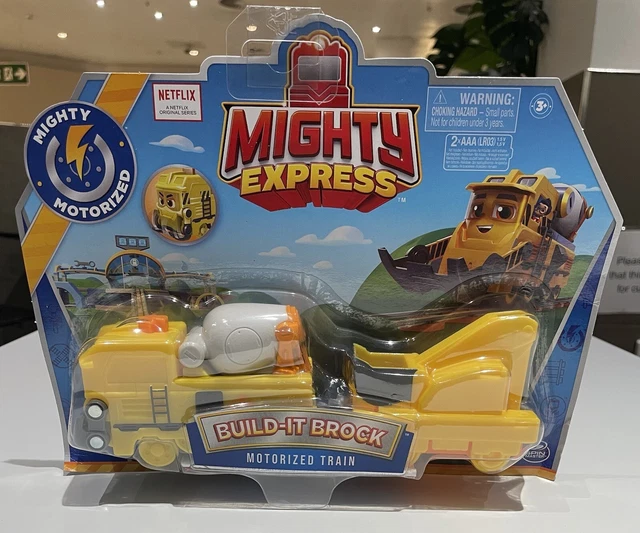 MIGHTY EXPRESS MOTORISED Toy Train - Build It Brock, Yellow Train ...