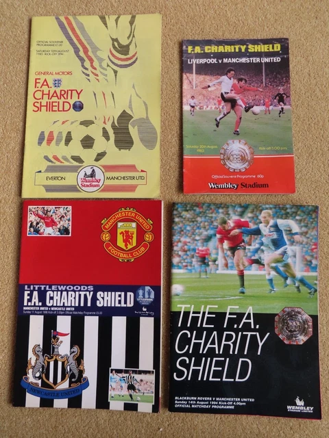 15 MANCHESTER UNITED Charity Community Shield Final programmes and 2 ...