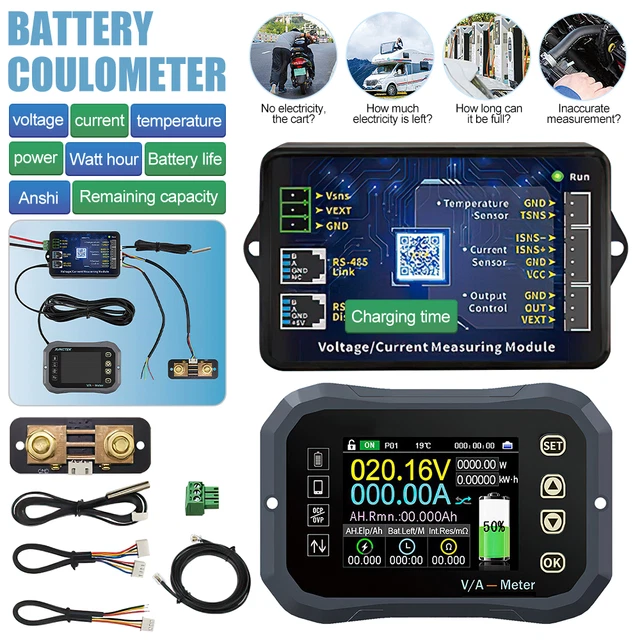 BLUETOOTH 400A RV Battery Monitor w/ Shunt for 12V Lithium Sealed, Gel ...