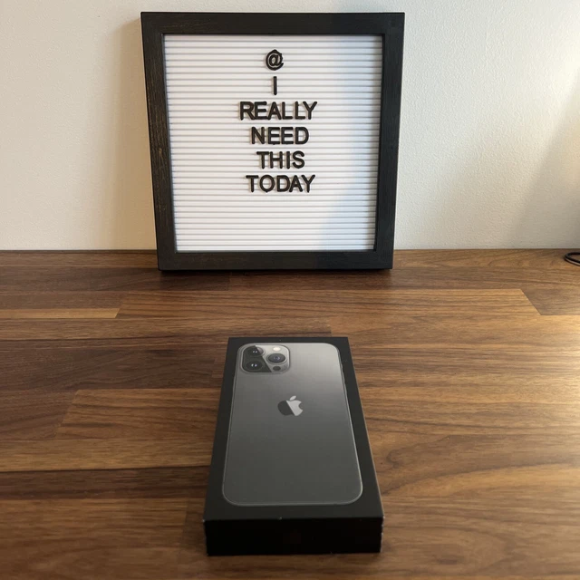 BOX ONLY APPLE iPhone 13 Pro Max Graphite 256GB Empty Box and Charging ...