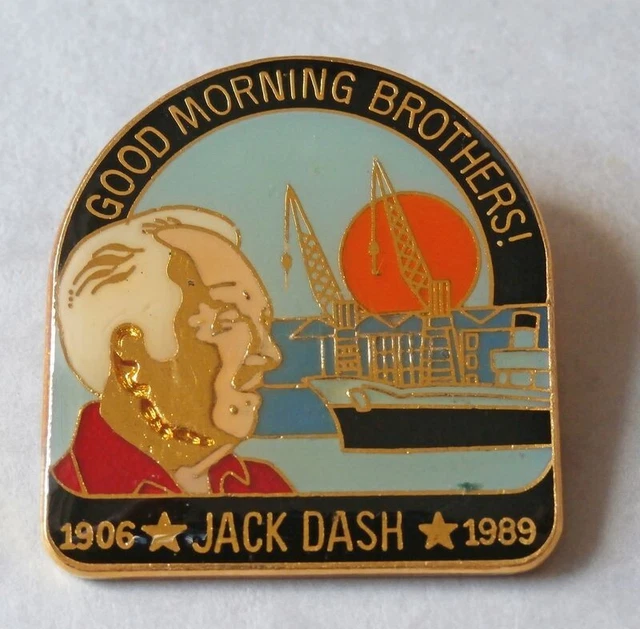 RARE VINTAGE JACK Dash "Good Morning Brothers!" Enamel Badge Trade ...