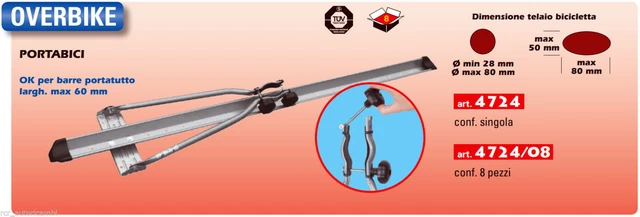 GEV OVERBIKE ROOF Bike Rack - cod.4724 - £32.83 - PicClick UK