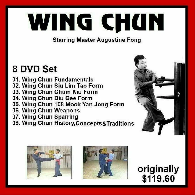 WING CHUN KUNG FU 8 DVD set Augustine Fong wooden dummy like ip man ...
