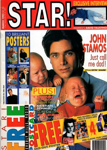 STAR! MAGAZINE - March 1992 issue - Full House's John Stamos & baby ...