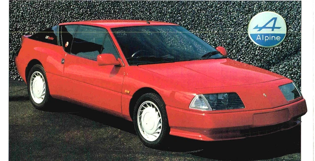 RENAULT ALPINE V6 GT / TURBO FICHE TECHNIQUE / Brochure : 1988,...V-6 ...