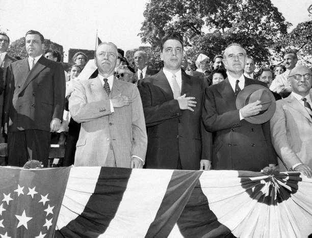 IRVING IVES FORTUNE Pope and Averell Harriman in the reviewing sta ...