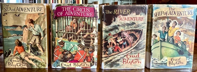 ENID BLYTON COLLECTION of 4 x First Editions The ADVENTURE BOOKS + DUST ...