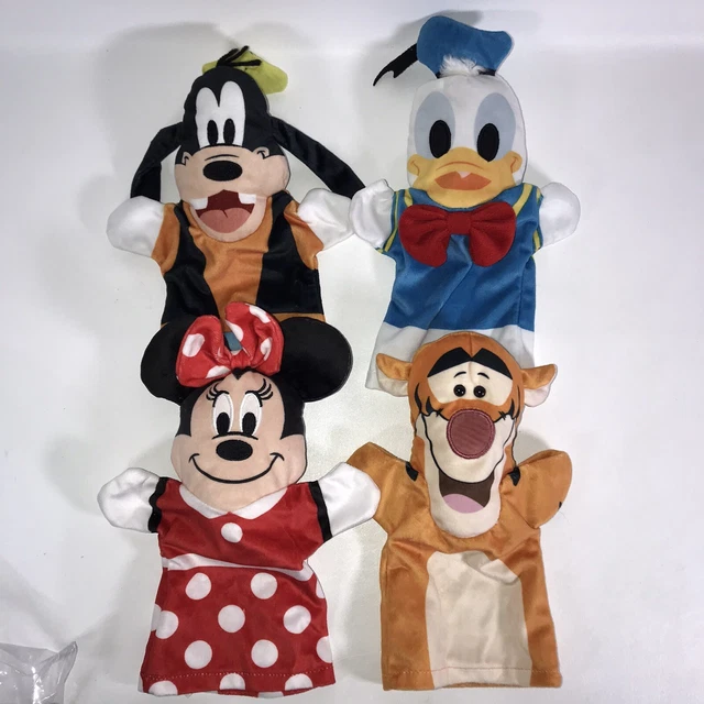 DISNEY PLUSH HAND Puppets Minnie Goofy Donald Tigger Set of 4 Melissa ...