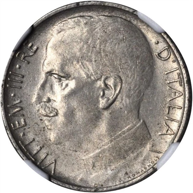 ITALY KINGDOM 1925-R 50 Centesimi Coin, Reeded, Ngc Certified Ms-63 ...