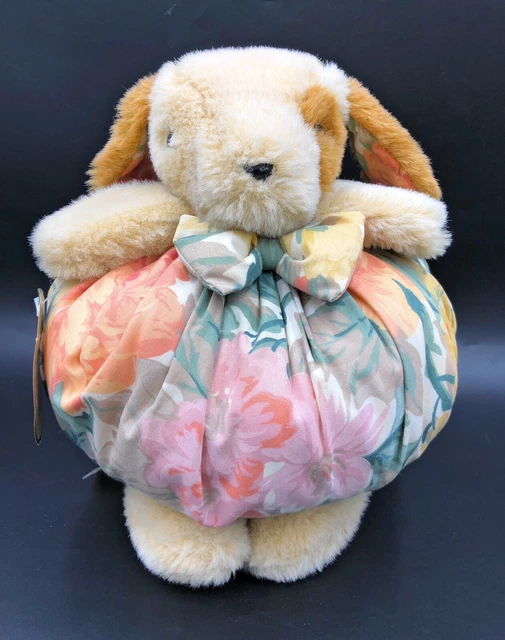 VINTAGE M&S BOUFFANT Dog With Floral Cloth Body 9” Plush Soft Toy 1992 ...